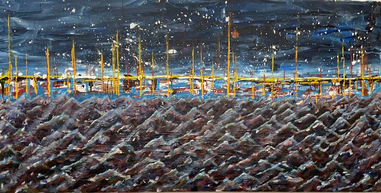 Dark night Painting by Peter Hobday | Saatchi Art