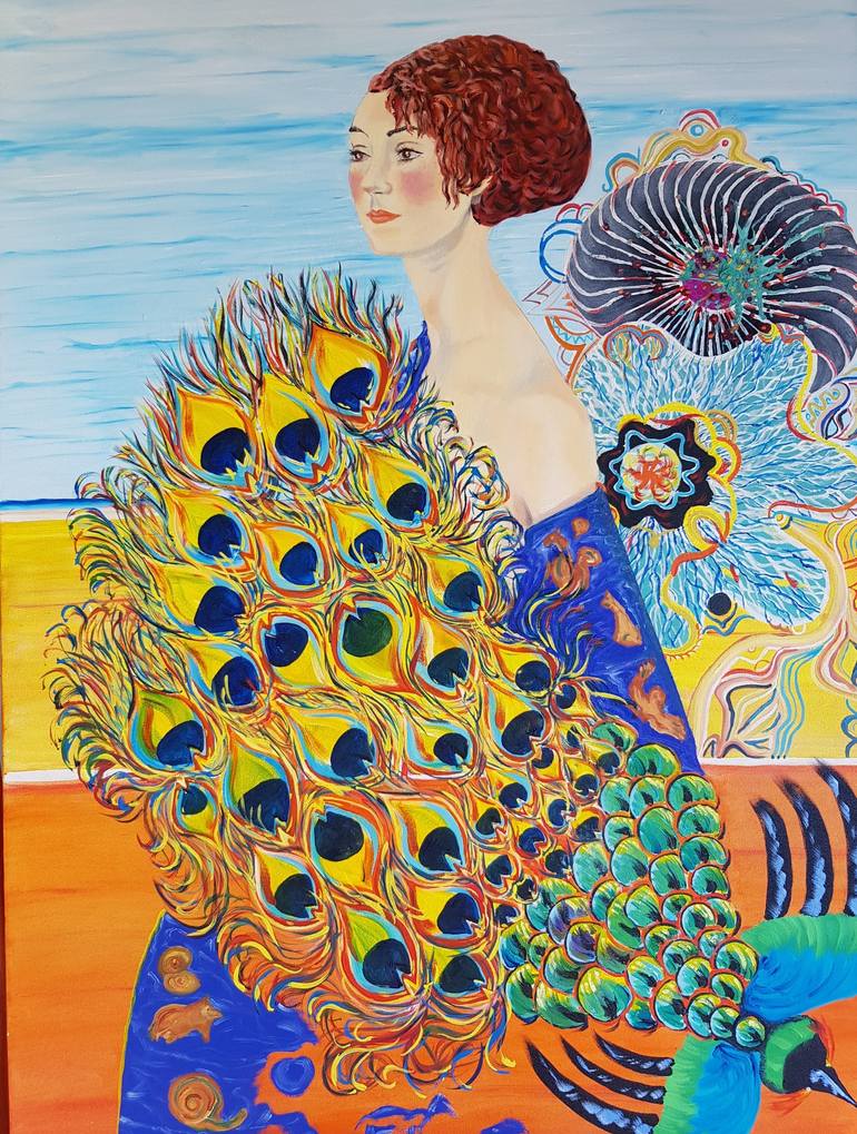 Lady in Waiting Painting by Peter Hobday | Saatchi Art