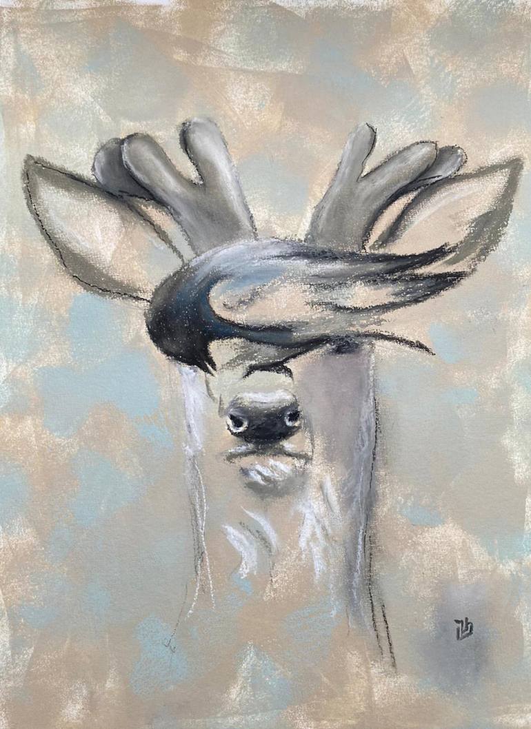 Totem - Noble Stag Painting by Larysa Zhuravska | Saatchi Art