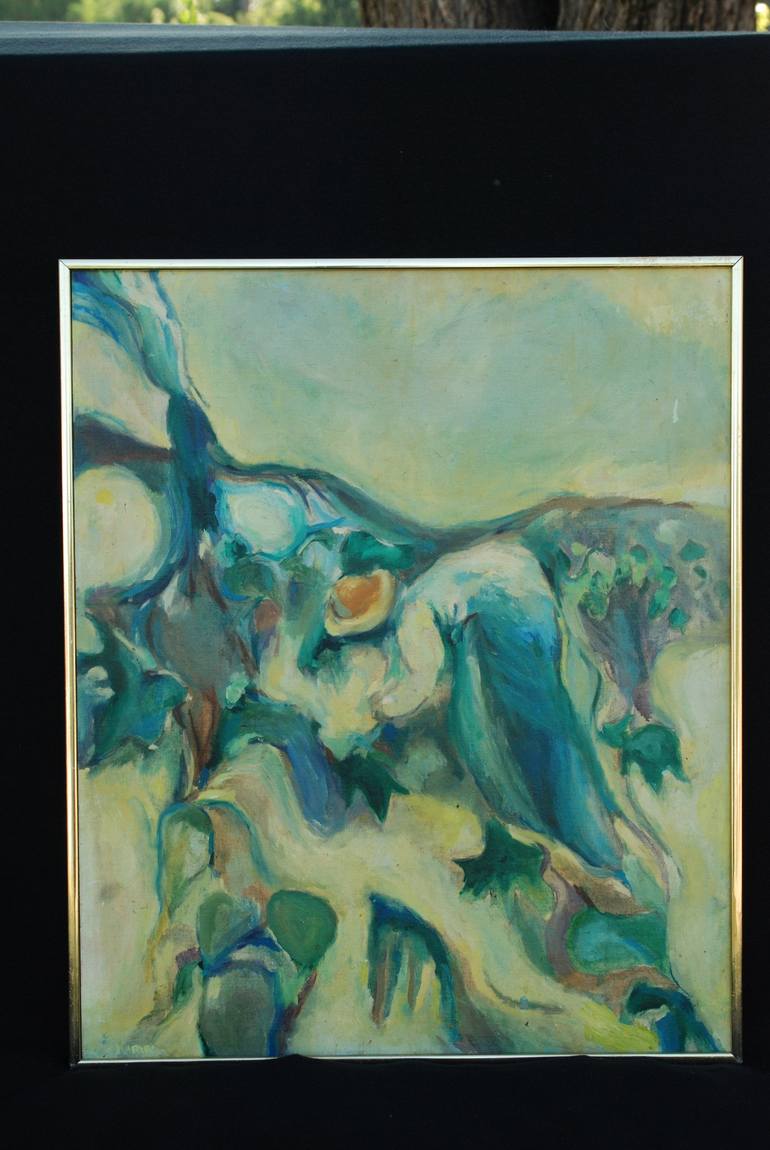 Woman in a Garden Painting by Karin Fain | Saatchi Art