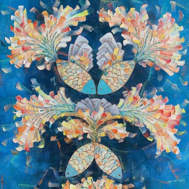 Guppi Painting by Yulia Ptl | Saatchi Art