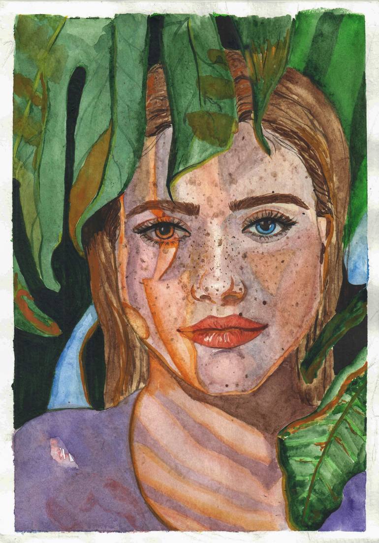 Out of the shadow Painting by Catherine Krapivin | Saatchi Art