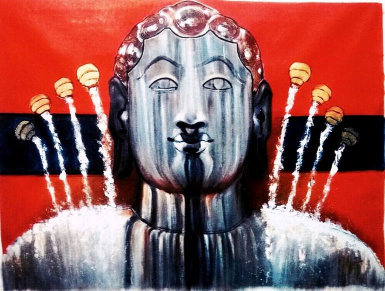 The Bahubali Saga- Mahamastakabhishek ( Sacred Bath) Painting by Neha ...