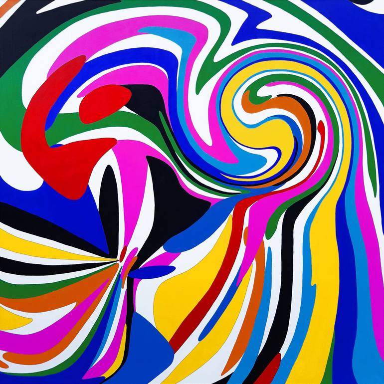 Twisted Flamingo Painting by Cristian Mielu | Saatchi Art