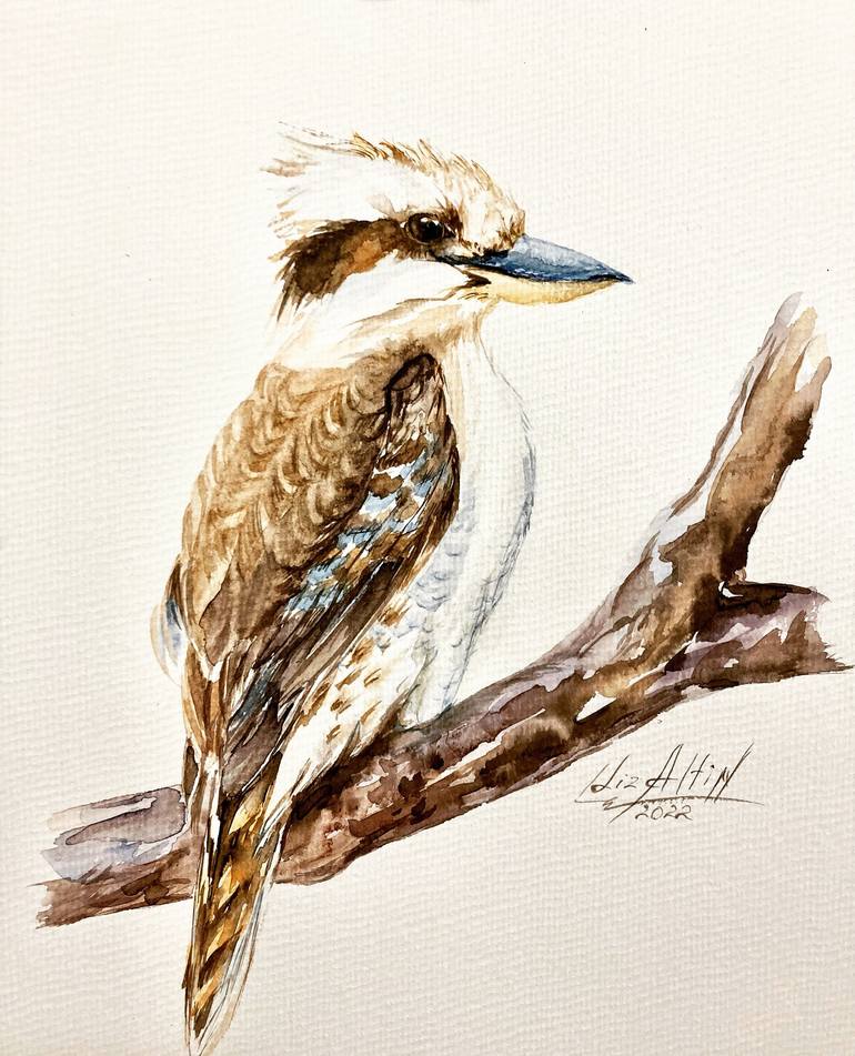 Kookaburra Bird Painting Painting by Elizabeth Altin | Saatchi Art