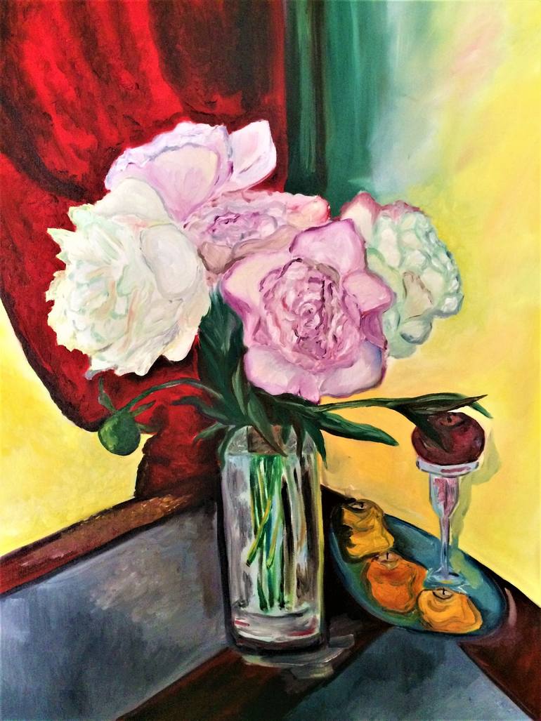 Peonies Painting by Nadzeya Naurotskaya | Saatchi Art