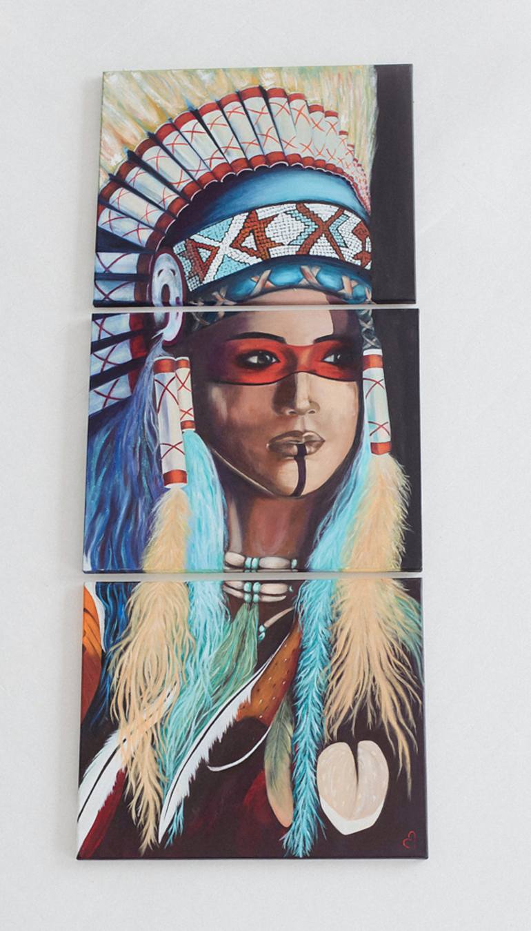 Triptych Senui Painting by Helena Sokolova | Saatchi Art