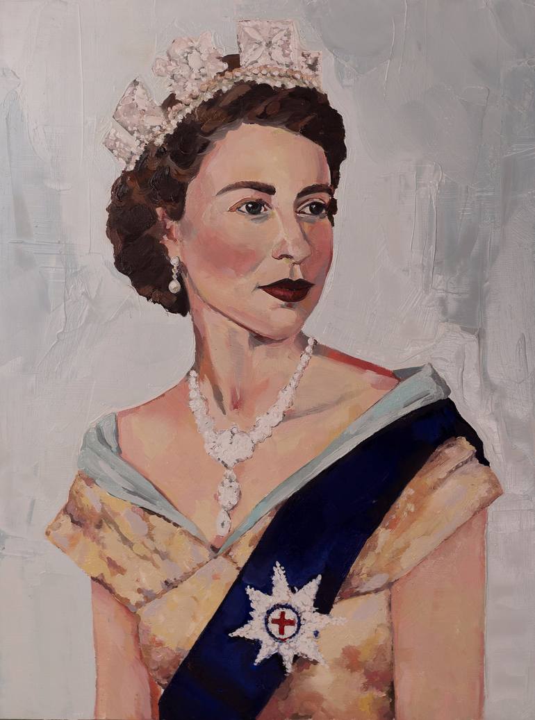 Queen Elizabeth Painting by Skai Paints | Saatchi Art