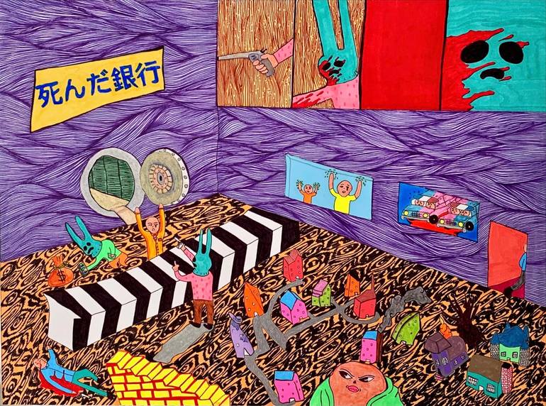 The Robbery Drawing by Austin Gregory | Saatchi Art