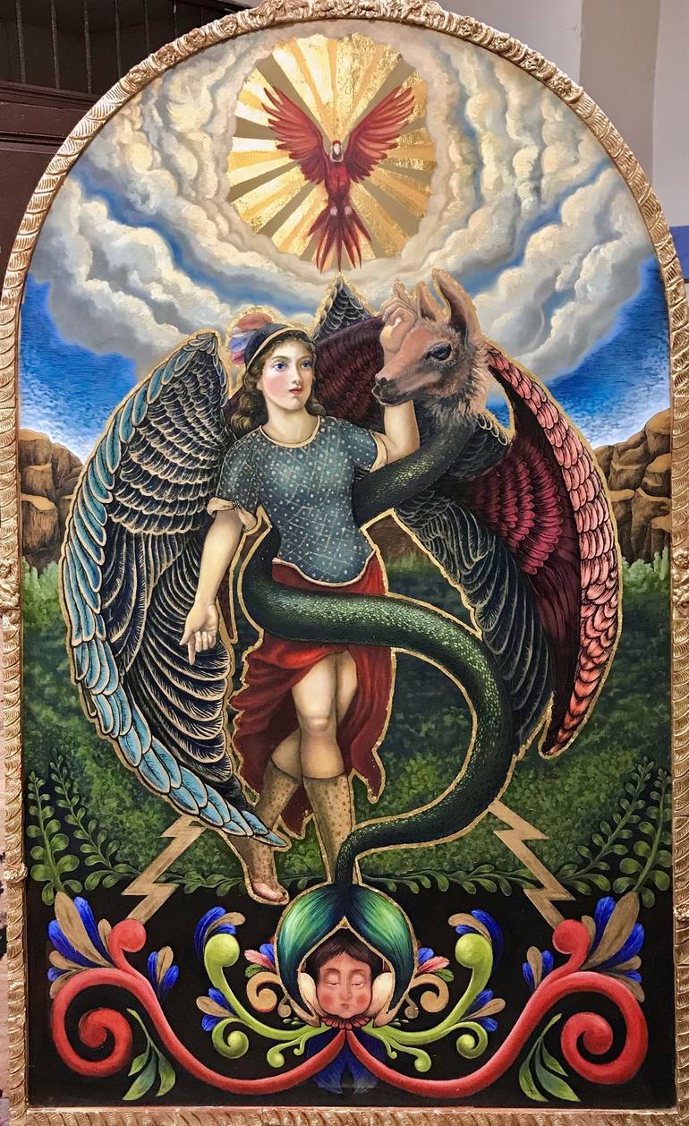 “Triumph of the Amaru” Painting by Carla ReyesVercelli | Saatchi Art