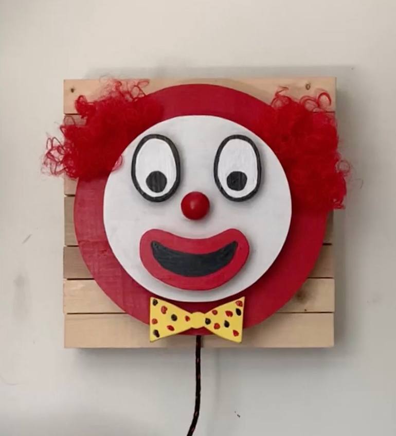Spinning Deconstructed Clown Sculpture by Joseph Feldman | Saatchi Art