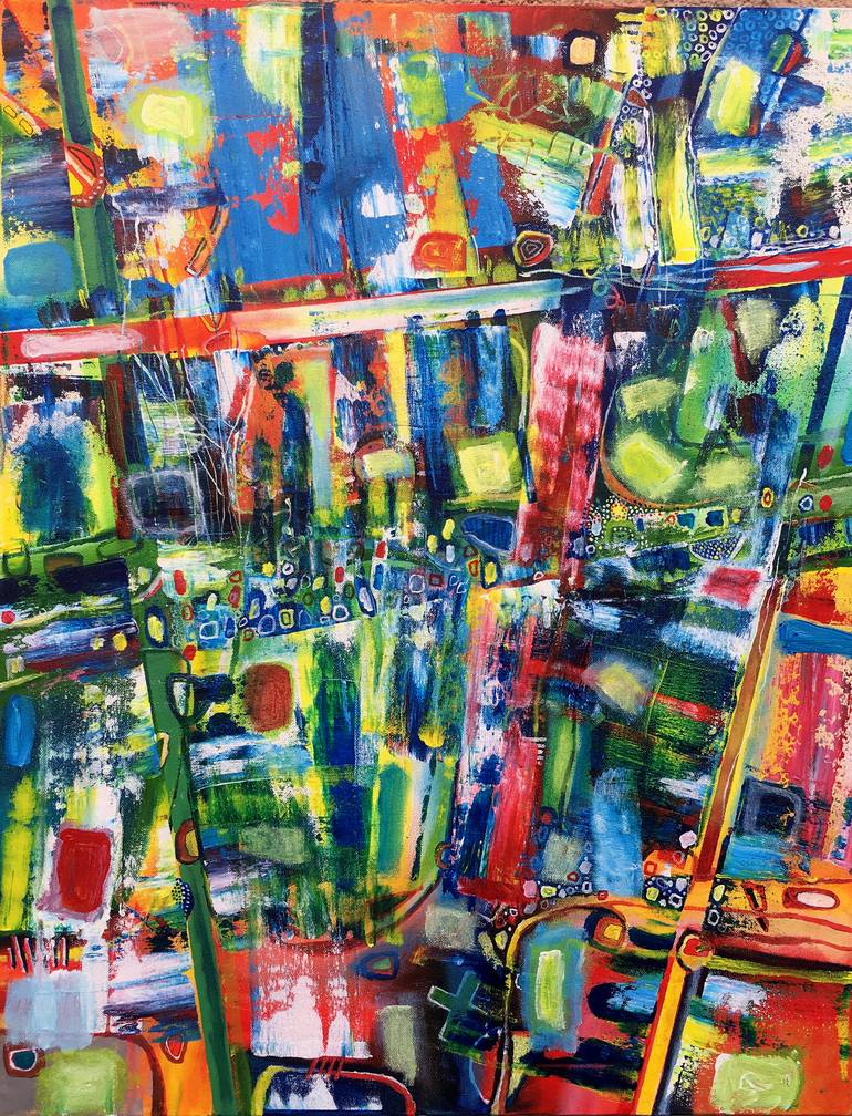 Semiconductor Terraces Painting by Todd Kruse | Saatchi Art