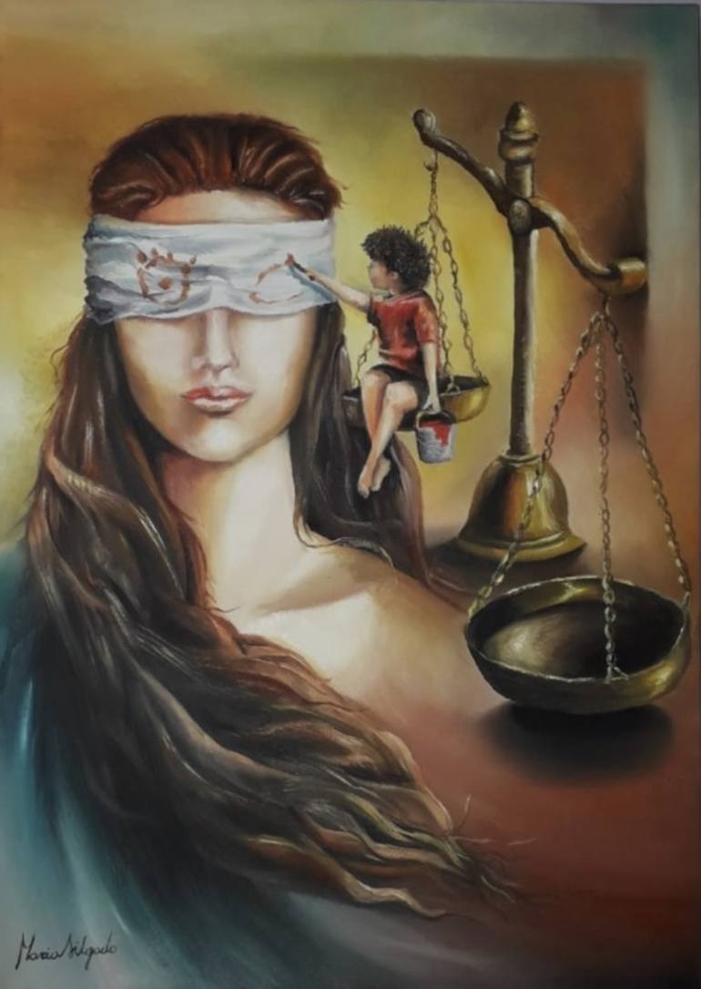 Diosa de la justicia Painting by Mario Silgado | Saatchi Art