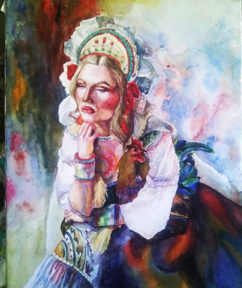 Languid look Painting by Aleksandra Soldatenko | Saatchi Art