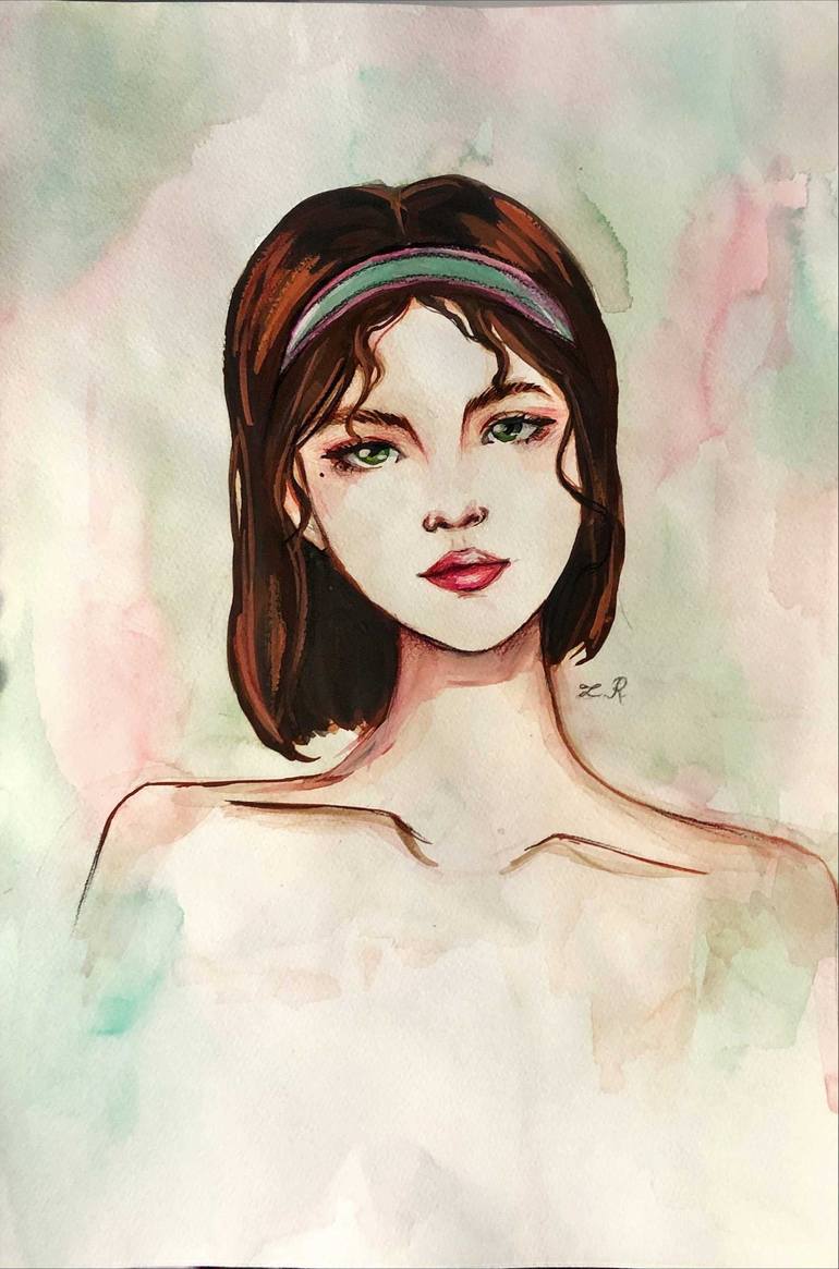 Girl Painting by Venera Rakh | Saatchi Art