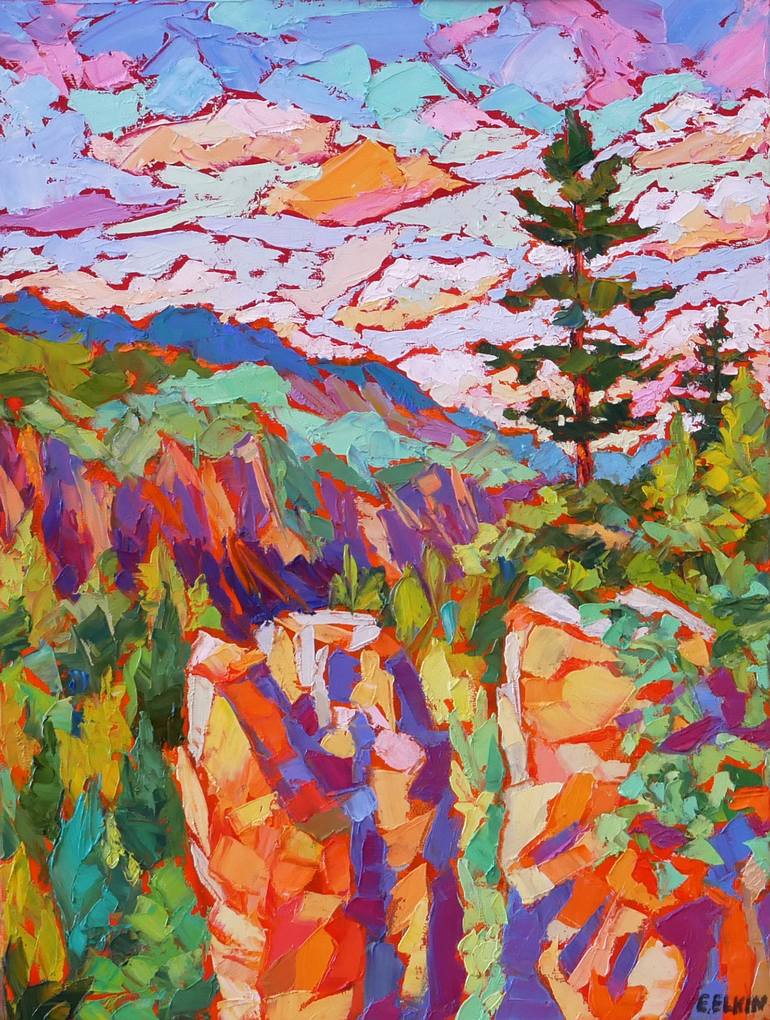 Trail Journey Painting by Elizabeth Elkin | Saatchi Art