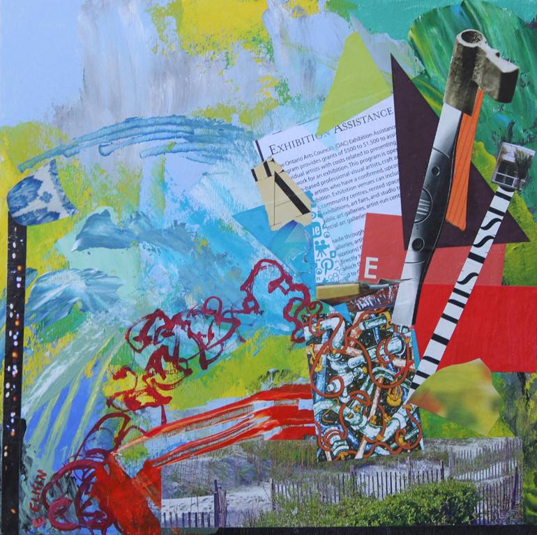 On the Fence Collage by Elizabeth Elkin | Saatchi Art
