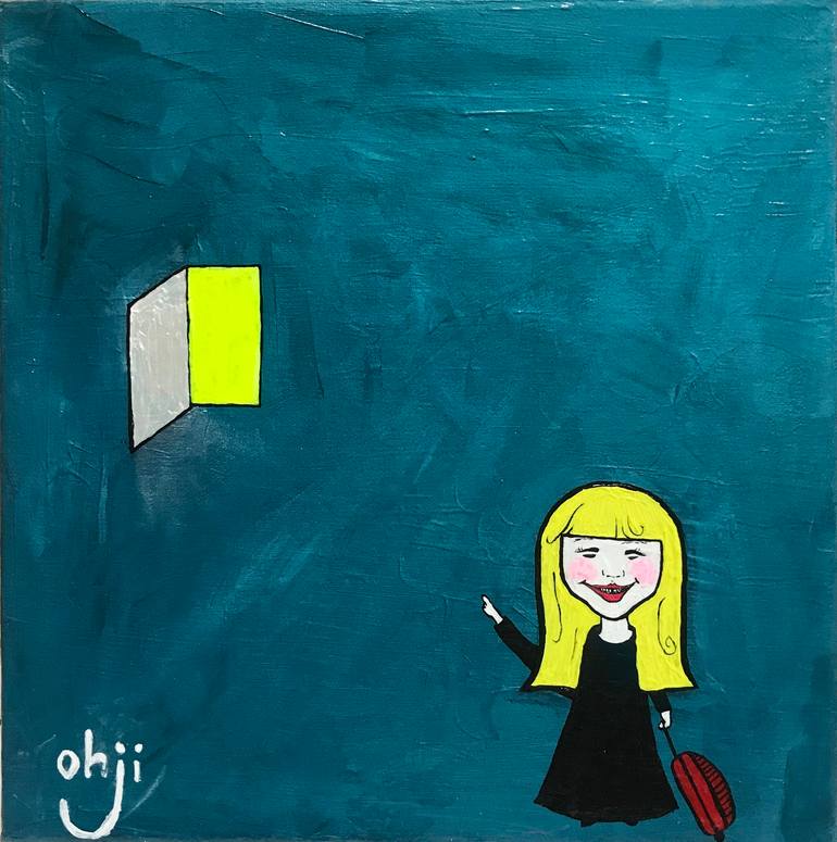 Teleport door Painting by Ji-Hyun Oh | Saatchi Art