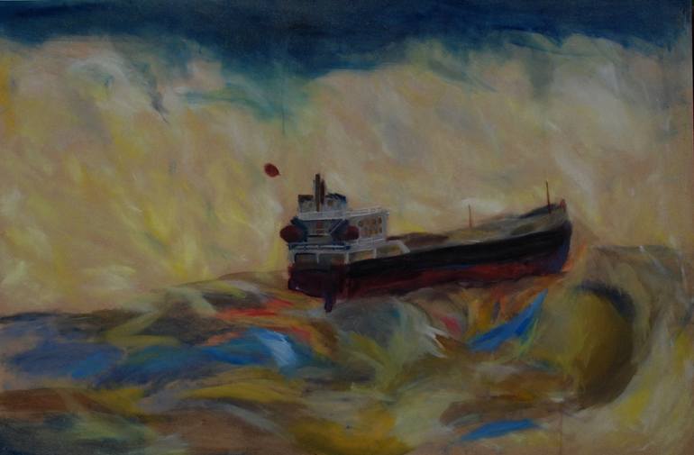 Boat and Balloon Painting by Emma Wilson | Saatchi Art