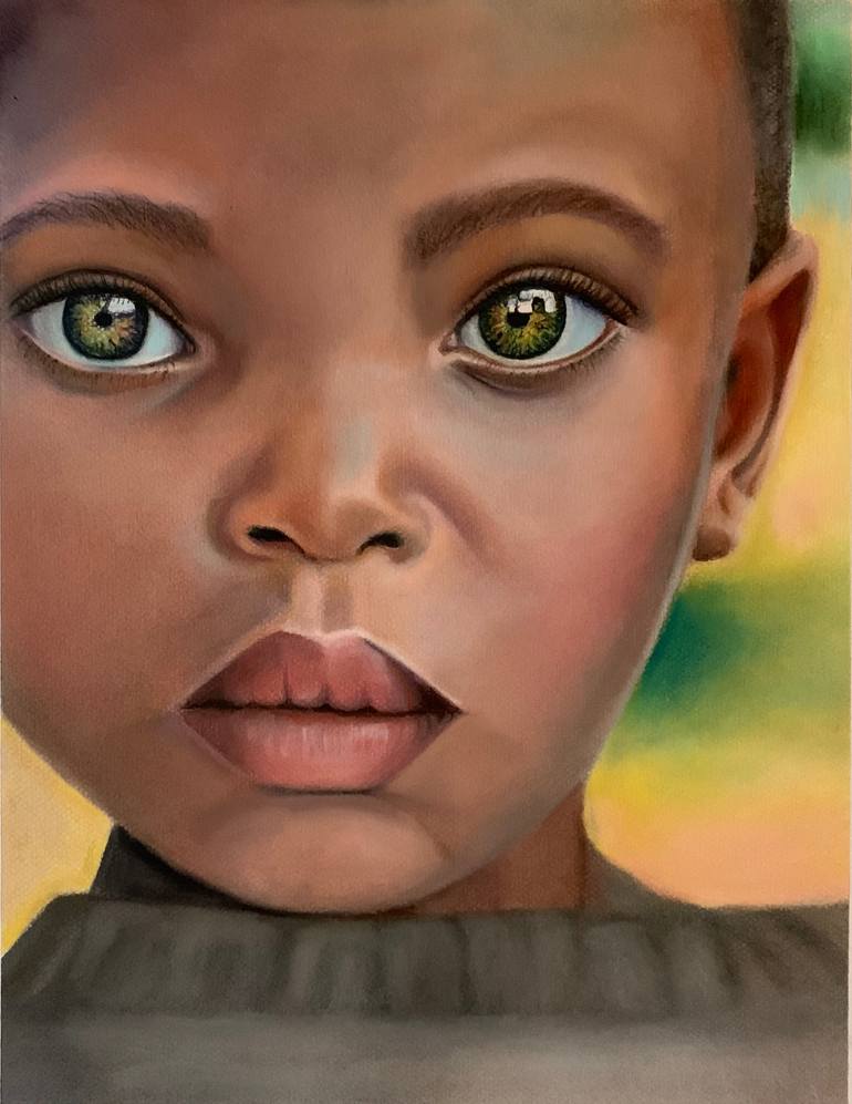 Green Eyes Drawing by Erin Blakely | Saatchi Art