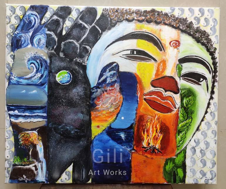 Pancha Bootha Buddha.. Painting by Gitanjali Gopinath - Gili Art Works ...