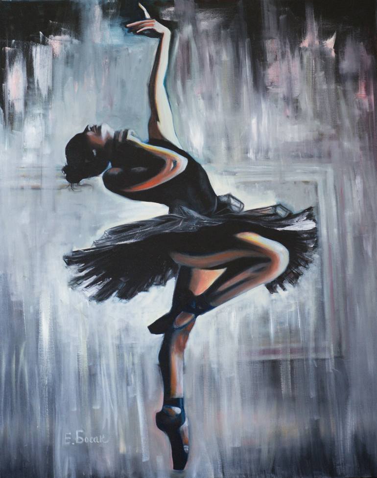 Black swan Painting by Ekaterina Bosak | Saatchi Art