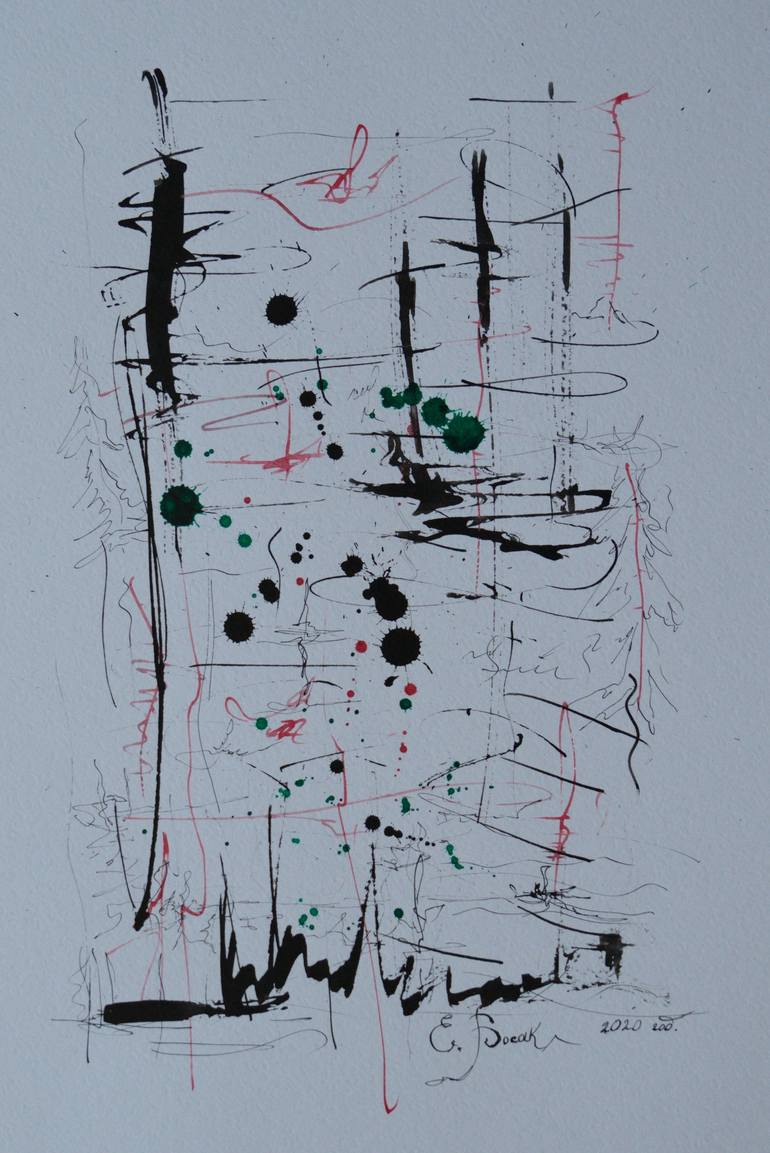 Abstraction Drawing by Ekaterina Bosak | Saatchi Art