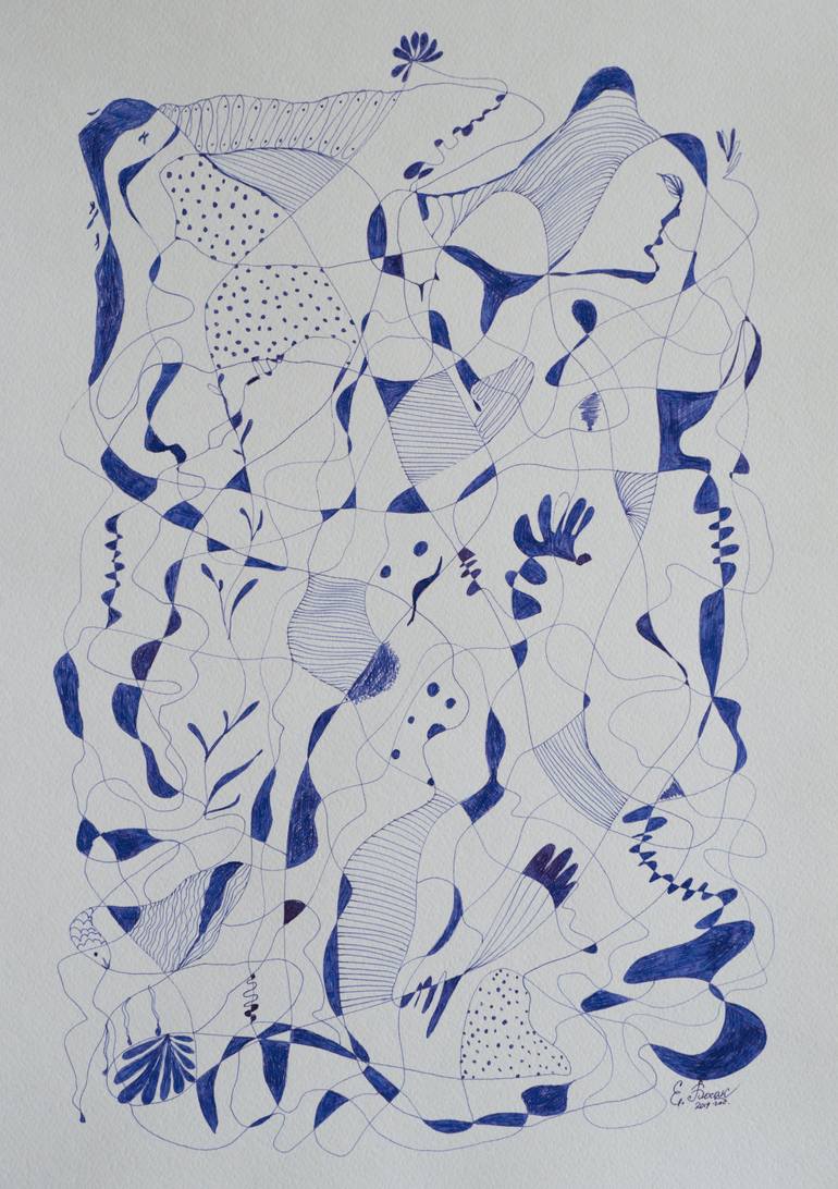 Impressions of one day. Drawing by Ekaterina Bosak | Saatchi Art