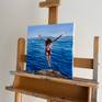 Jump into the Water - Diving Woman Girl Seascape Ocean Sea Painting by ...