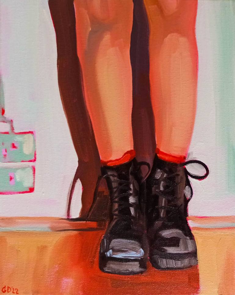 My Favorite Boots - Female Legs Art Woman Figure Painting by Daria ...