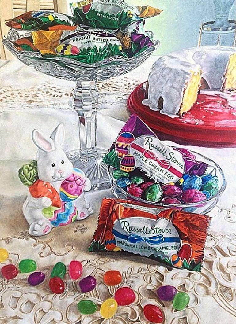 Spring Table Drawing by Kayla Woloshko | Saatchi Art