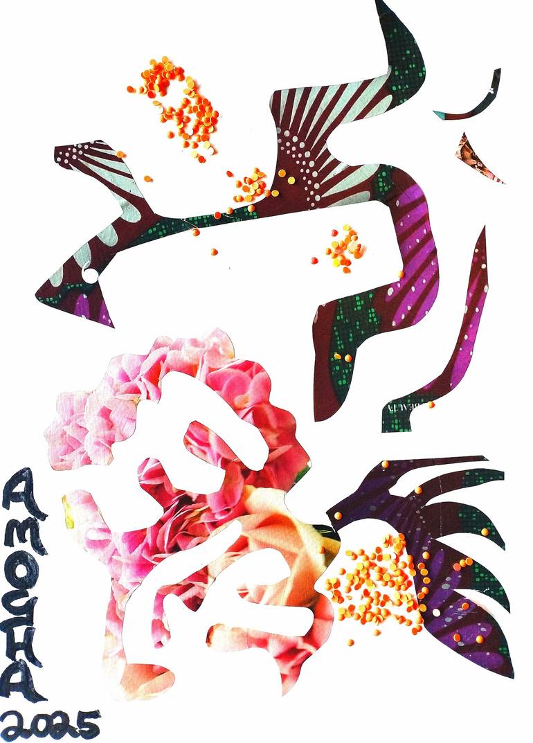 Seahorse Twin Collage by Amogha Venus | Saatchi Art