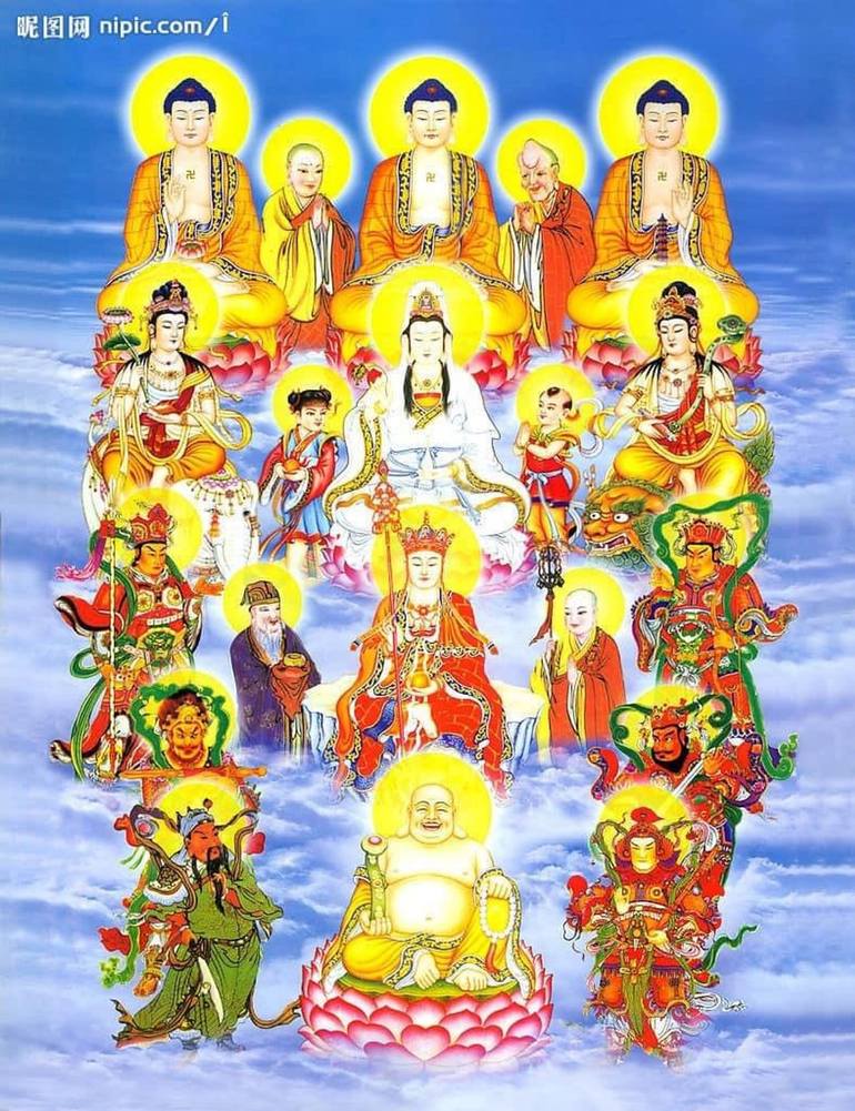 Portrait Of Folk Buddhist Deities Painting by DAVIS NIPIC | Saatchi Art