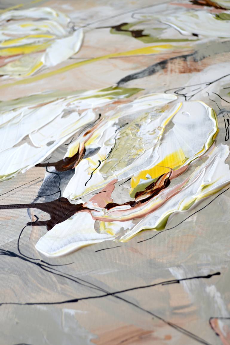 I'm way too fine to be here alone / Abstract XXL Floral Art Painting by ...