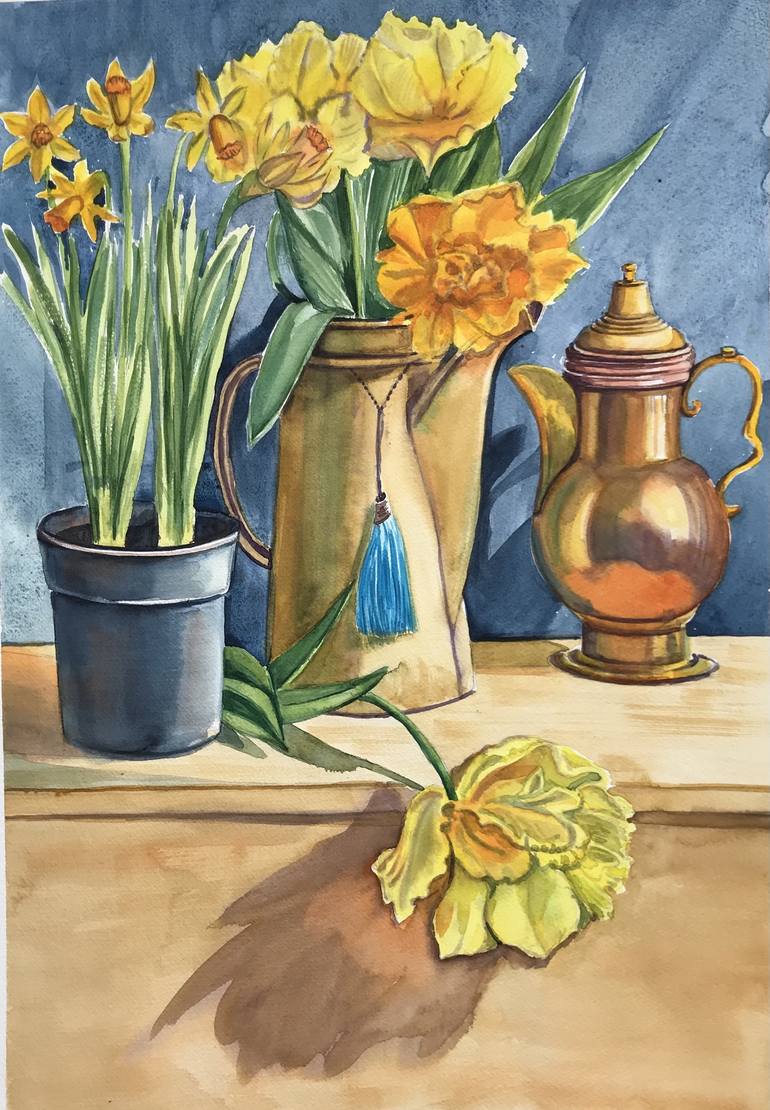 Spring moods Painting by OKSANA OLSHANSKAY | Saatchi Art