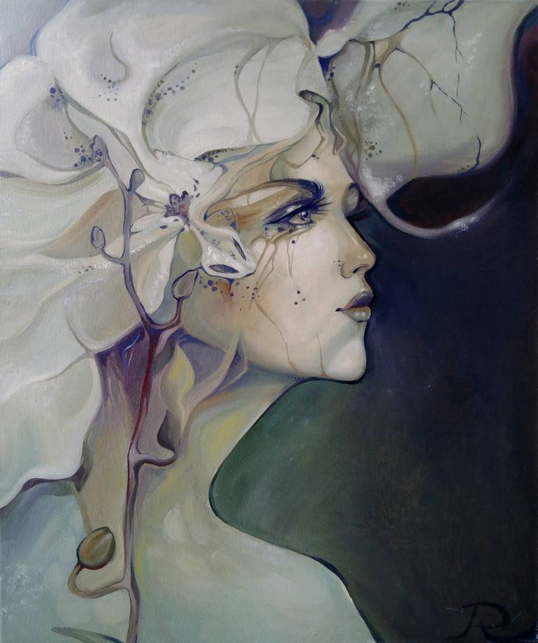 Botanic Fantazy Portrait Painting by Olga Doroshuk | Saatchi Art