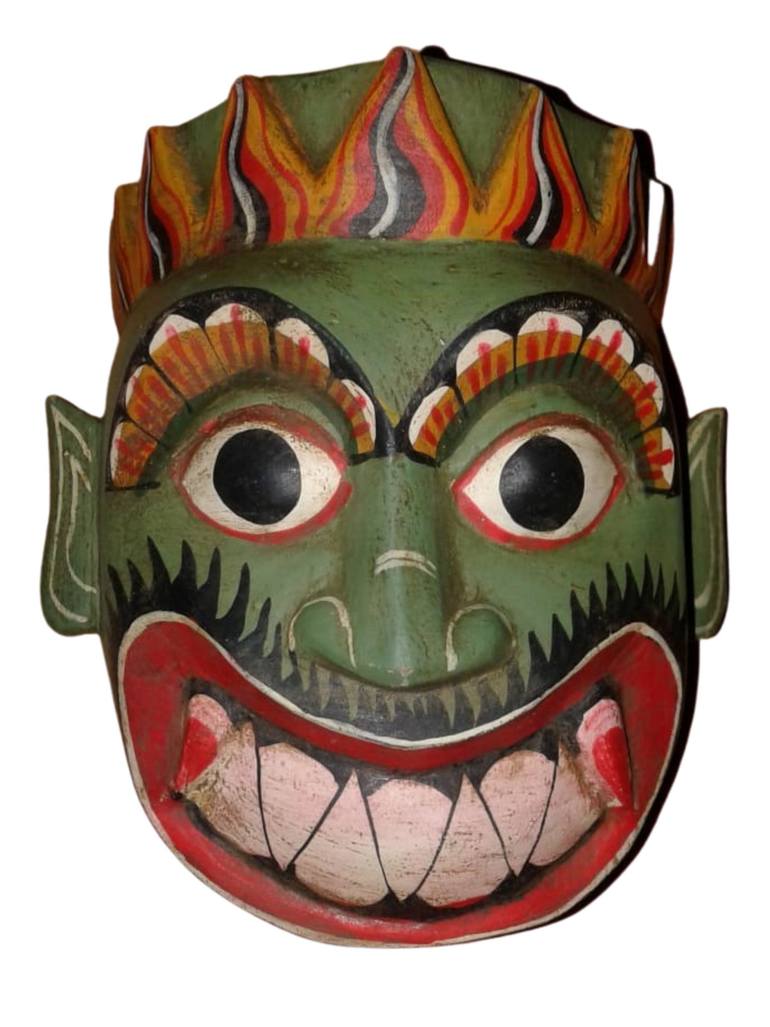 Gini Jala Sanniya Mask - Vibrant Demon Series Sculpture by Ruchini ...