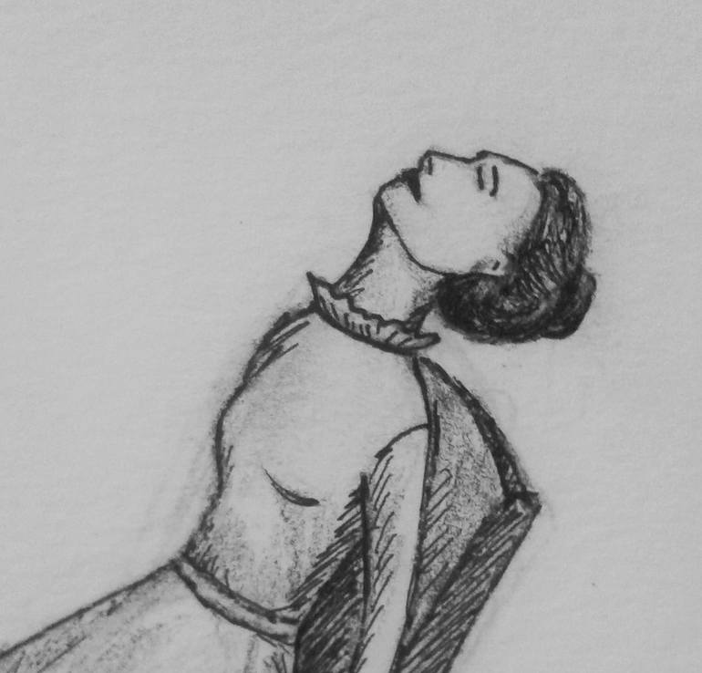 Fallen woman/ Broken woman Painting by Zina Parizheva | Saatchi Art