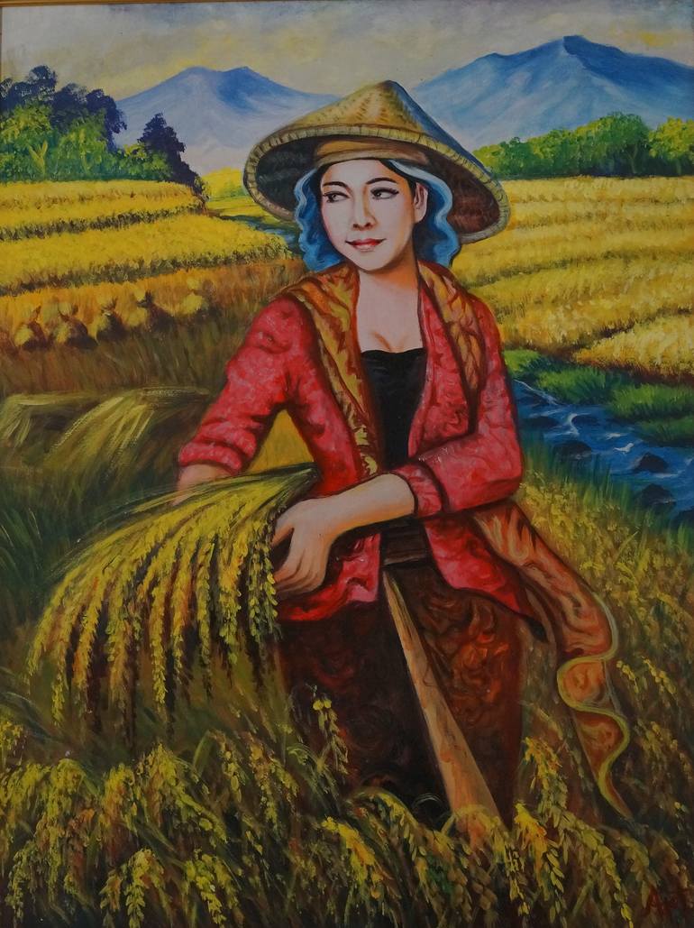 Javanese Peasant Girl Painting by pitaya pitaya | Saatchi Art