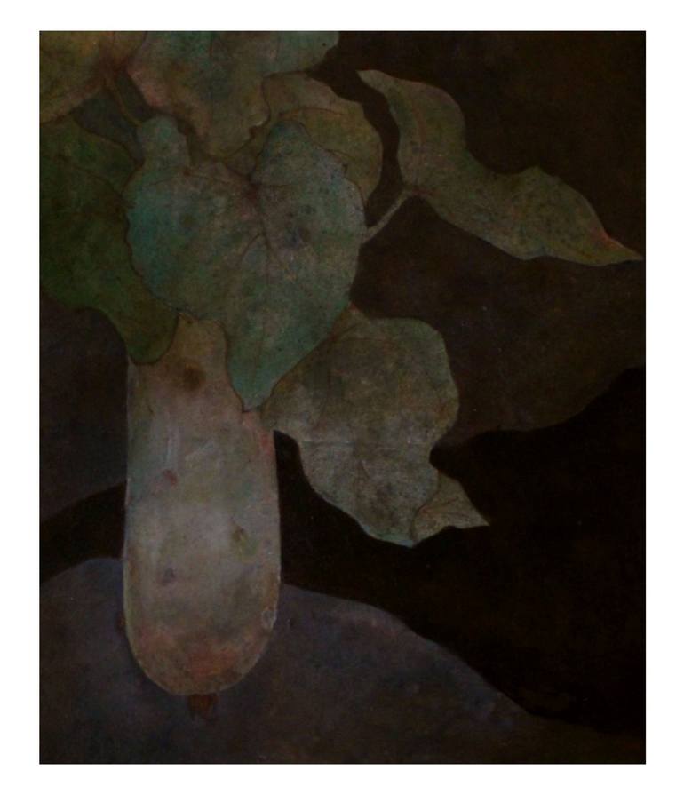 Ash gourd Painting by Ankush Mukherjee | Saatchi Art