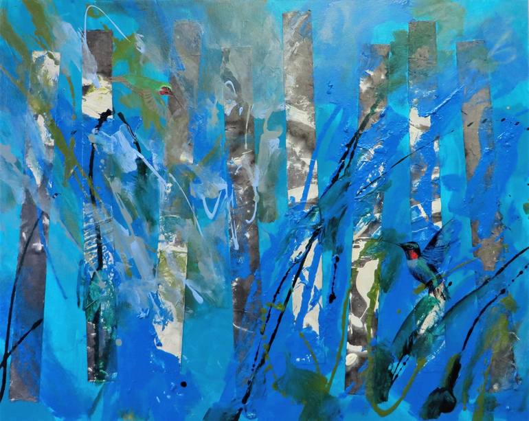 Timeless-1606 (Hummingbird) Painting by ECHO Cho | Saatchi Art