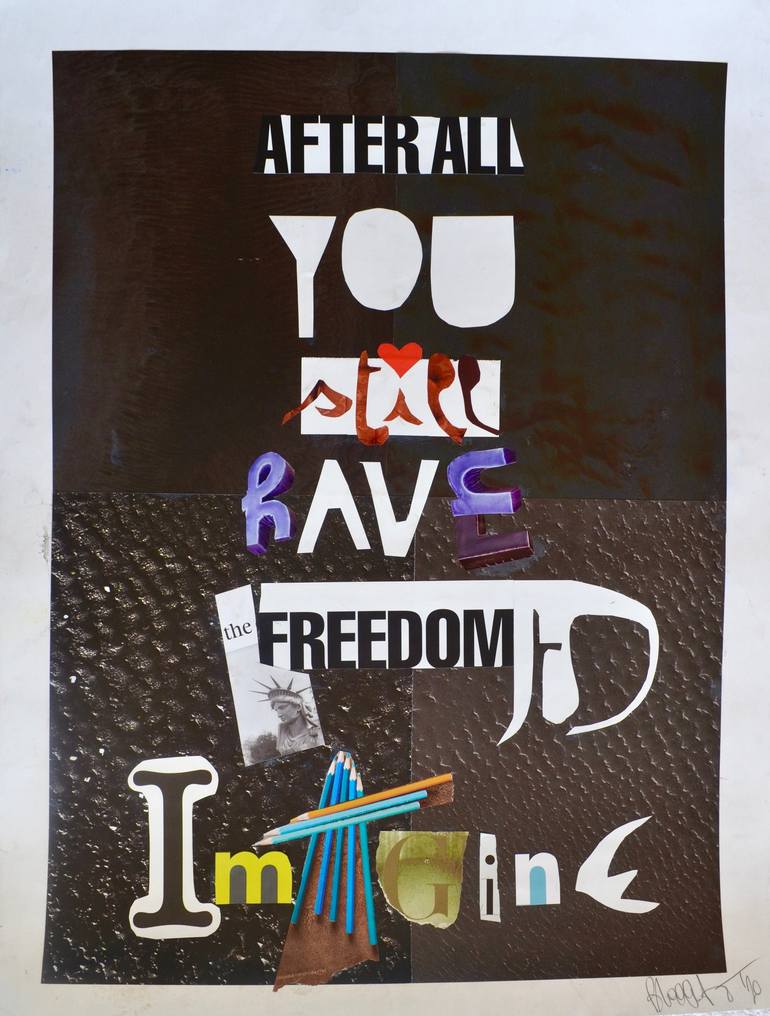 FREEDOM TO IMAGINE Collage by beatrice zagato | Saatchi Art