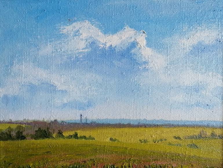 Oil painting Summer steppe Painting by Andrey Nesterov | Saatchi Art