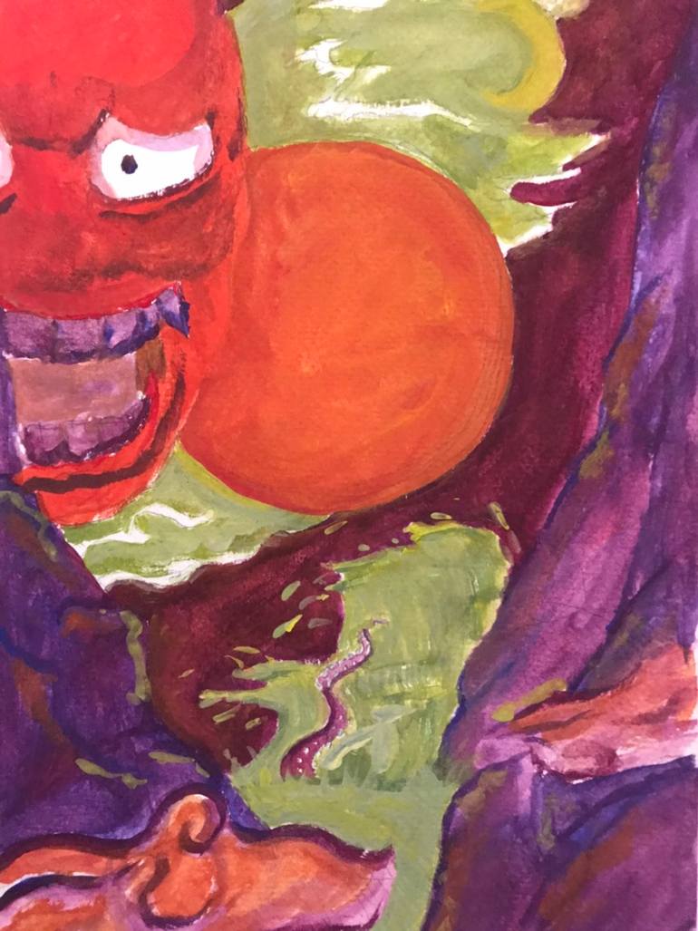 Hannya Japan Painting by teerapat kamsom | Saatchi Art