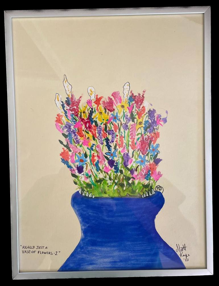 Really Just A Vase Of Flowers - 2 Painting by Matt Kaye | Saatchi Art