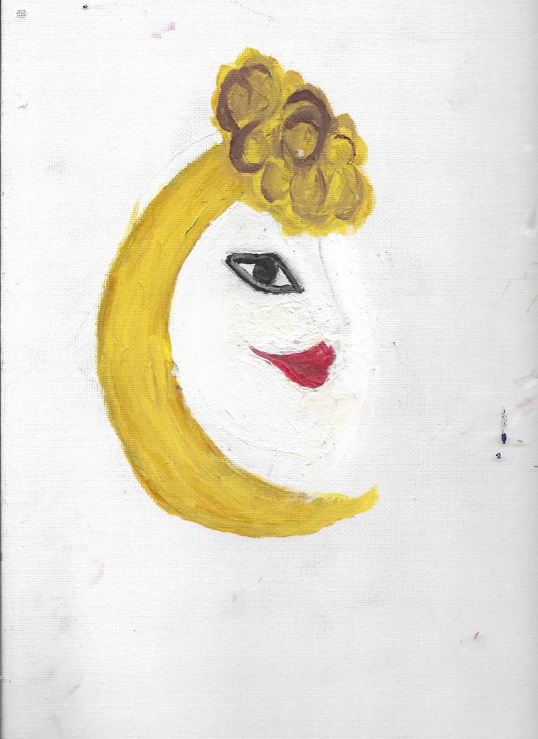 Lady In The Moon Illustrations
