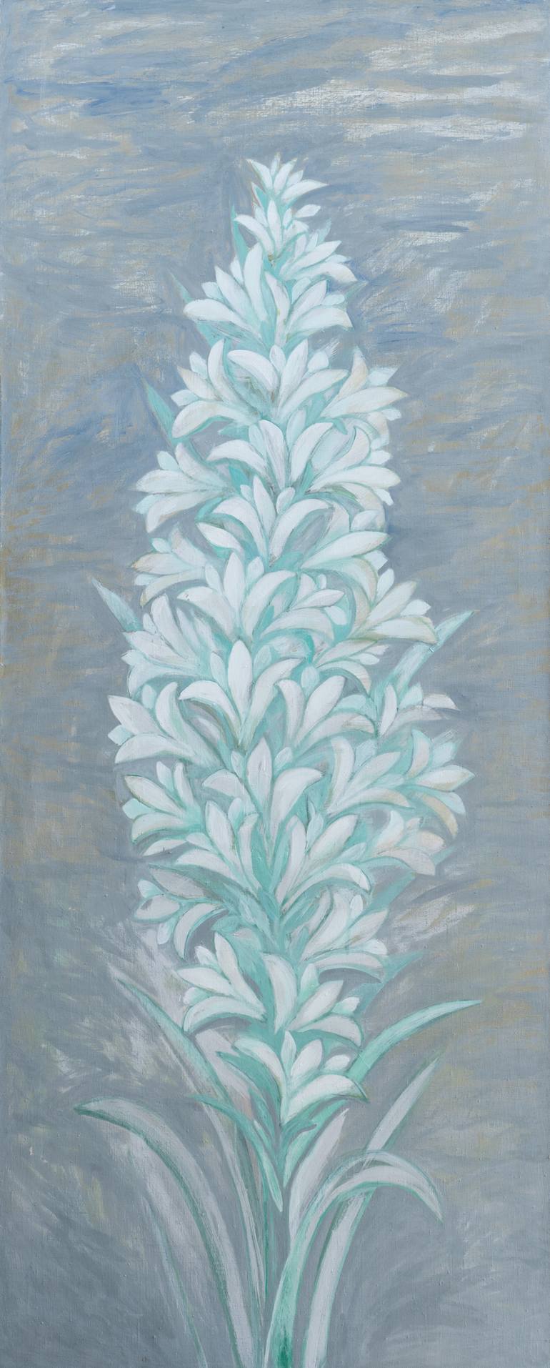 White Hyacinth Painting by Marta Bazak | Saatchi Art