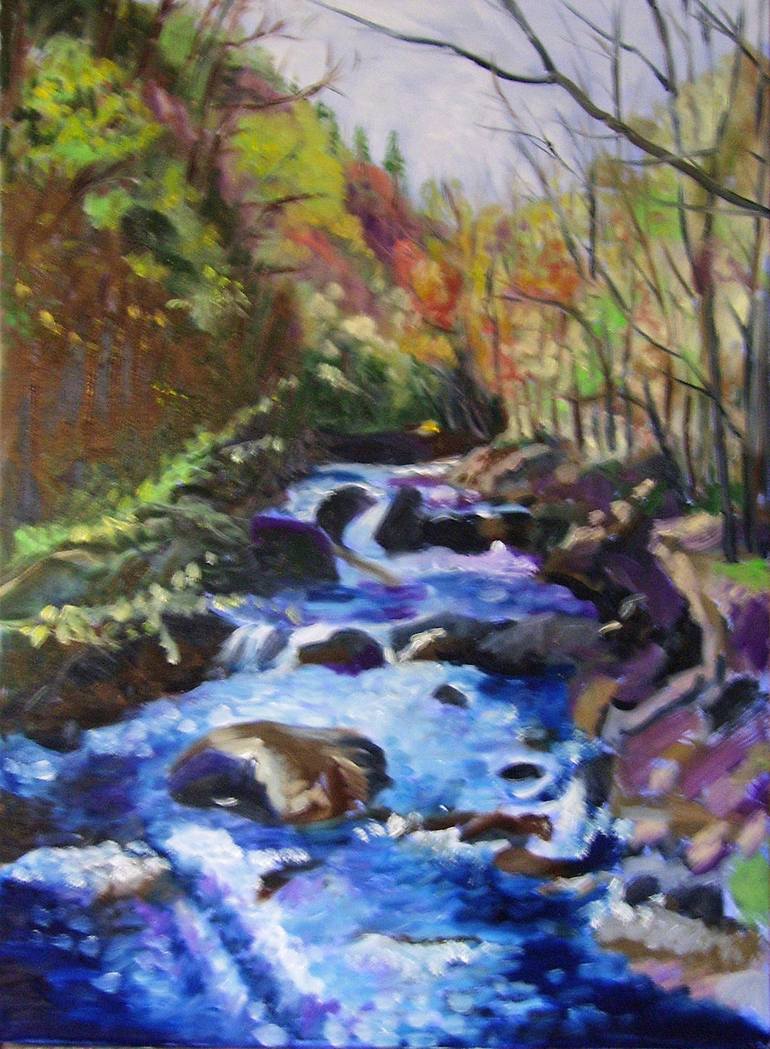 Scottish Burn Painting by Jeni Westcott | Saatchi Art