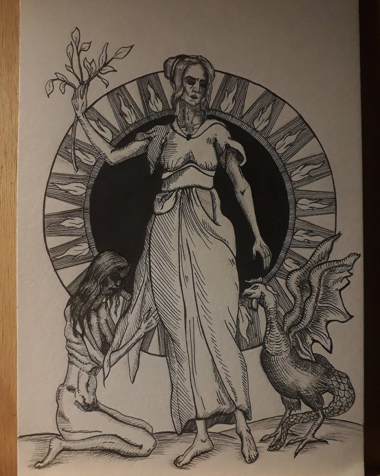 Contagious Tree Branch Drawing by Adriana Sáenz Tapia | Saatchi Art