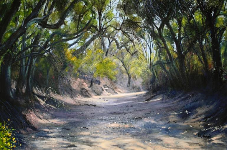 Dry riverbed Painting by Louise Andrew | Saatchi Art